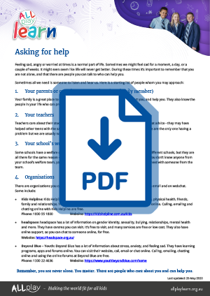 Asking for help - AllPlay Learn